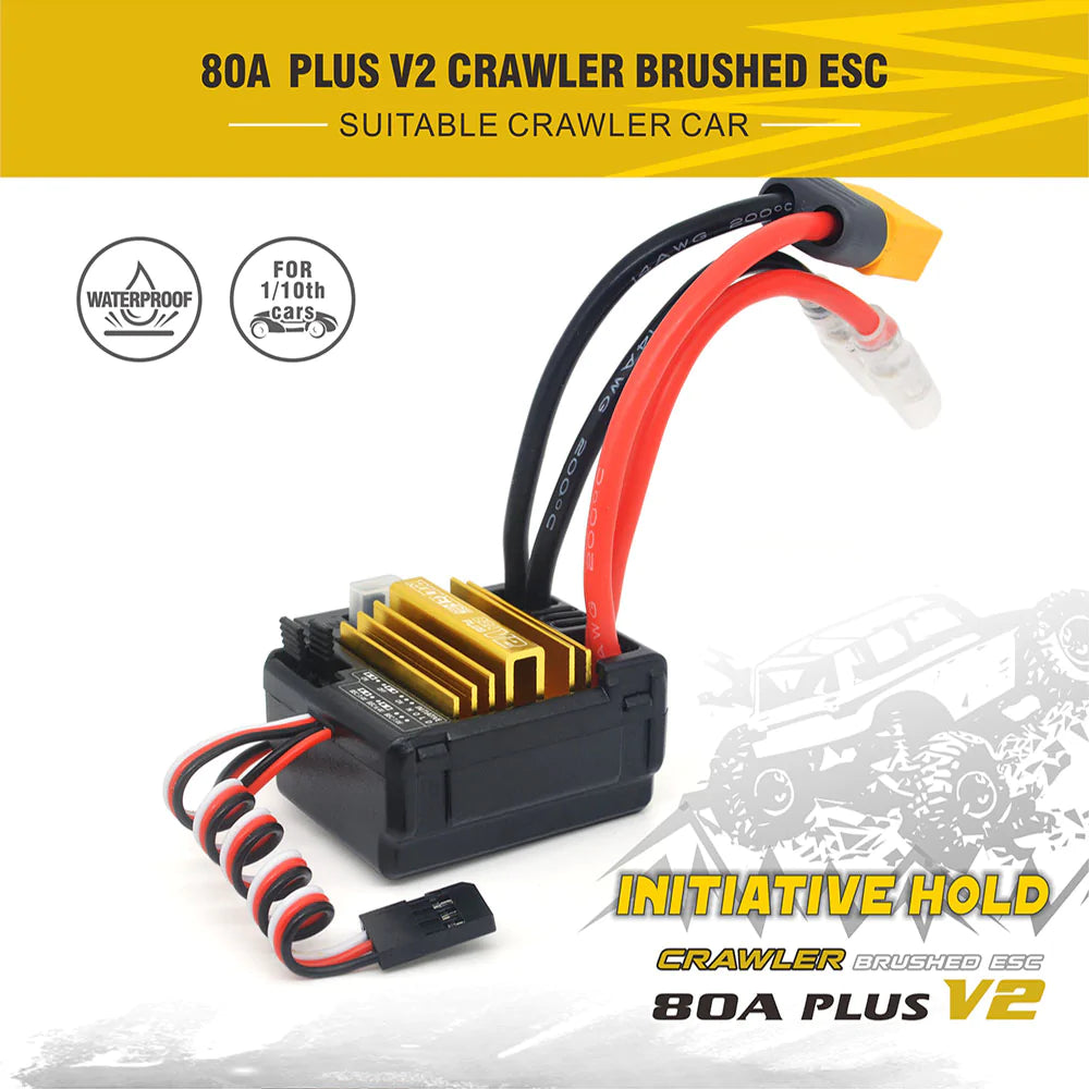 Surpass Scale Crawler Brushed 80A ESC for Crawler w/active drag brake