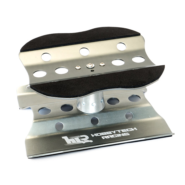 Hobbytech Aluminium rotating car stand Gun metal